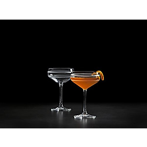 Crafthouse By Fortessa Professional Barware by Charles Joly, Etched Schott Zwiesel Tritan 8.8 oz Cocktail, Set of 4, 4 Count (Pack of 1), Coupe Glass