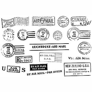 ZFPARTY Air Mail Postage Clear Stamps Scrapbook Paper Craft Clear Stamp Scrapbooking