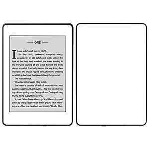 MightySkins Skin Compatible with Amazon Kindle Paperwhite 2018 (Waterproof Model) - Solid White | Protective, Durable, and Unique Vinyl Decal wrap Cover | Easy to Apply, Remove| Made in The USA