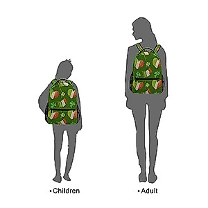 ODAWA St Patricks Day Shamrock Backpack for Boys 6-8 Backpack School Teens