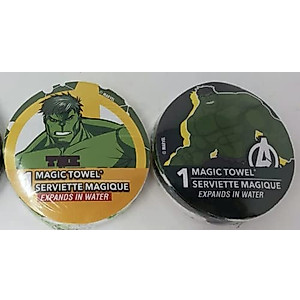 2 Different Incredible Hulk Magic Pop Up Towel Wash Cloths - Varied Designs