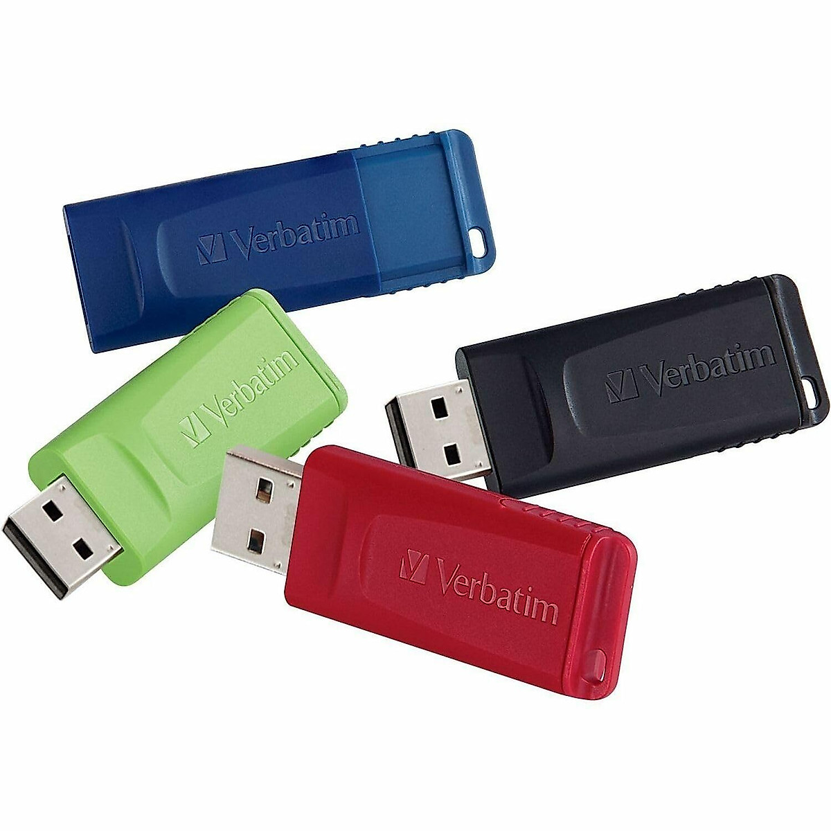 Verbatim 16GB Store 'n' Go USB Flash Drive - USB 2.0-4pk, Black/Blue/Green/red