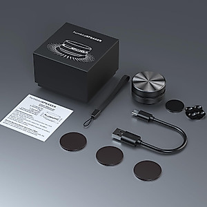 Docooler Bone Conduction Speaker, Mini Bone Conduction Portable Speaker, Small Speaker, Wireless Speaker Stereo Bass Sound Creative Portable Speaker, Built-in Mic Sound for Home,Outdoor (Black 2 Pack)