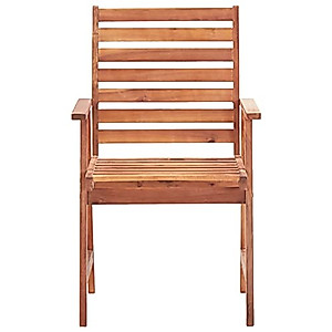 VRAXO Patio Dining Chairs 2 pcs with Cushions Solid Acacia Wood,Outdoor Chairs-34.96lbs