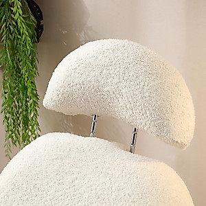 Polibi Modern Nursery Rocking Accent Chair,Sherpa Fabric Upholstered Rocker Glider Chair for Baby and Kids,Comfy Armchair with Headrest,Leisure Sofa Chair for Bedroom/Living Room/Office,Beige