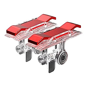 CactusAngui - E9 1 Pair Mobile Phone L1 R1 Fire Button Aim Gaming Trigger Shooter Compatible with PUBG - Red,5.25 x 4.2 x 3.3 cm