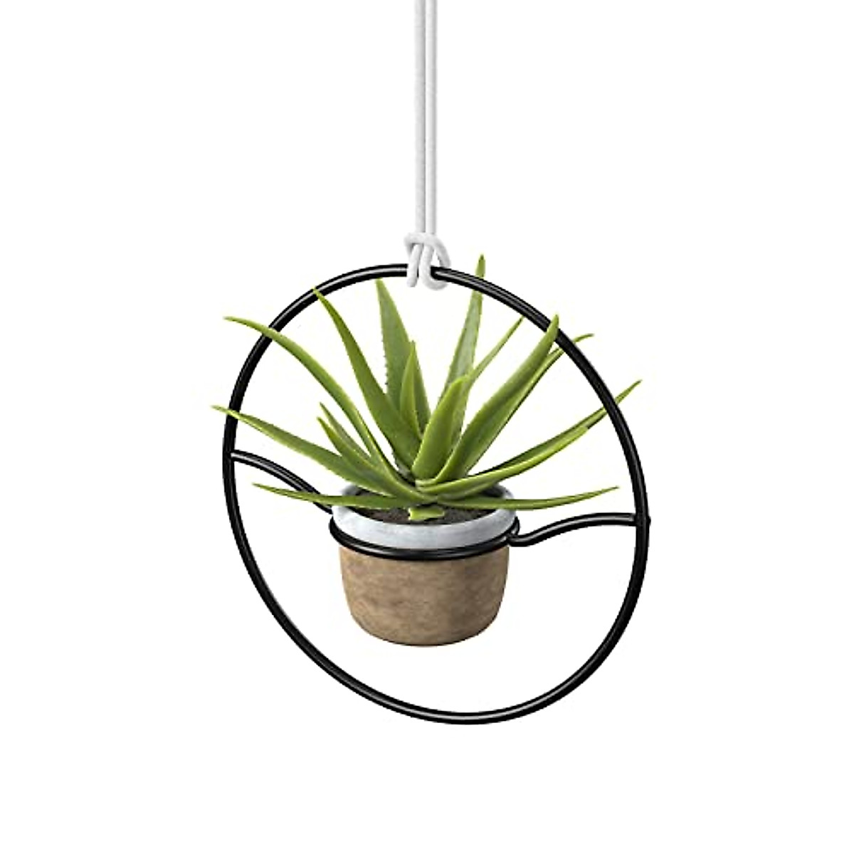 HOBBYMATE Plant Hangers Without Plant & Pot, Metal Hanging Plant Holder, Home Decorating Hanging Iron Art, 3 inches Rose Black Color