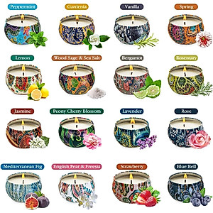 Addbeaut 16 Scented Candles Set - Scented Candles for Home, Relaxing Stress Relief, Aromatherapy - Natural Soy Wax and Fragrance - Gifts for Women, Mom, Best Friend, Wife, Birthday