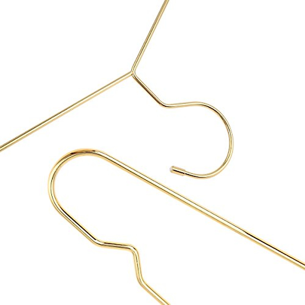 Jetdio 17.7" Strong Metal Wire Hangers Clothes Hangers, Coat Hanger, Standard Suit Hangers, Ideal for Everyday Use, 30 Pack, Gold