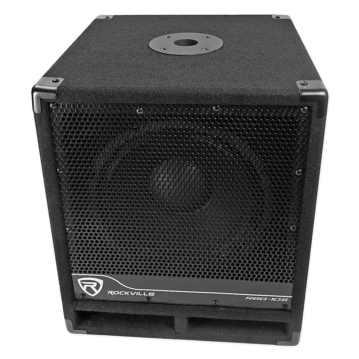 Rockville Bass Gig Active Powered PA Subwoofer DJ/Pro 1200 Watt, 10 inch (RBG10S), Black