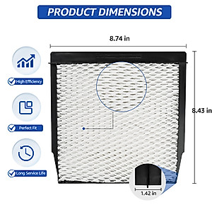 NISHCON 1040 Super Wick Humidifier Filter Replacement for Essick Air AIRCARE Humidifiers Filter B40 B40-C 3D6 100 5D6 700 7D6 100 D46 720 CM330AWHT CM330ABLK CM330DWHT CM330DBLK - 4 Pack