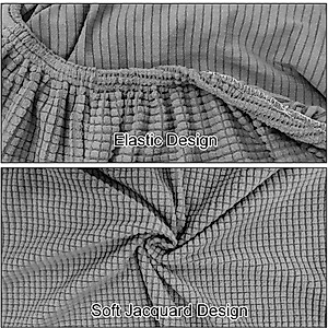 NORTHERN BROTHERS 2 Packs Chair Covers, Stretch Parson Chair Covers, Dining Room Chair Covers, Kitchen Chair Covers Set of 2, Light Grey