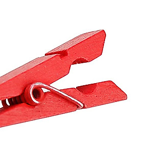 MANCHAP 200 Pack Mini Colored Wooden Clothespins, 1.37 Inch Small Rainbow Clothes Pins Wooden Clothes Pegs, Wood Clothing Pins Wooden Clips for Clothes, Photos, Crafts Display