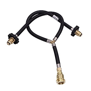 METER STAR 350 PSI High Pressure Universal Dual Propane Tank Connection Kit, Propane Y Splitter Hose Adapter Kit Connect 5-100 lbs Cylinder Tank for Grill, Heater, Fire Pit, Fireplaces