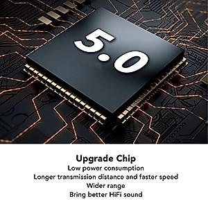 Single Ear Bluetooth Headset, Waterproof HiFi Bone Conduction Headphones Stereo Wireless Earphone for Sports, Running, Driving, Bicycling, Hiking