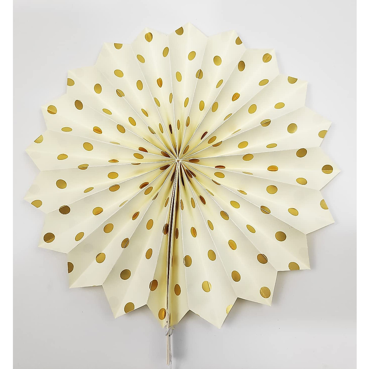 Teal Gold Birthday Party Decorations Women Cream Mint Gold Polka Dot Paper Fans for Teal Bridal Shower Decorations Teal Gold Wedding/Eid Mubarak Party Decorations