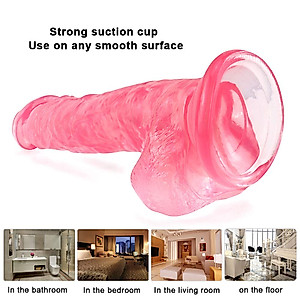 9.05 inches Hidden Packing Silicone Suction Cup Realistic Classic Dick Wand with Strong Suction Cups for Men and Women or Men's and Women's Games-66