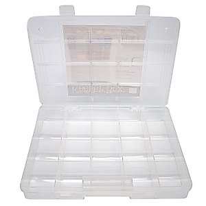 The Beadsmith Keeper Box - Medium Size - 10-3/4 x 7-1/2 inches, Storage Organizer with 20 compartments, Art Supply Organizers for Craft, Jewelry, Nail Art and More