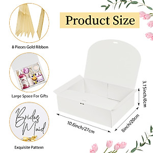 Xylitic 8 Pack Bridesmaid Proposal Box Set with Ribbon, Maid of Honor Proposal Box, Bridesmaid Boxes, Matron of Honor Proposal Gift Box, Bridesmaid Proposal Gifts