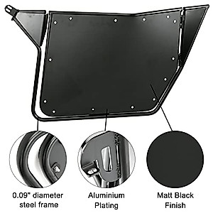 Acmex Black Metal Doors for 2008-2014 Polaris RZR 800/ S 800/ XP 900/570, 2 Pair Accessories