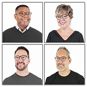 Clic Magnetic Reading Glasses for Men or Women, Computer Readers, Brooklyn (S-M, Dark Matte Grey, 2.00 Magnification)