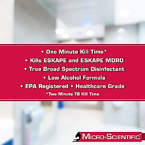 Micro-Scientific M60036 Opti-Cide Max Disinfectant Cleaner with Spray, 24oz