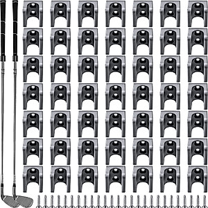 Deekin 30 Pcs Golf Club Holder Golf Club Rack Golf Storage Organizer for Garage Golf Club Hanger Golf Club Wall Mount with 60 Pcs Screws for Golf Clubs Wall Display, Grip up Type (Suits for 0.59 Inch)