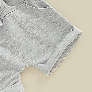 Toddler Baby Boys Easter Outfits Short Sleeve Letter Print T Shirt and Drawstring Shorts Playwear Sets (Big Hoppa & White, 2-3 Years)