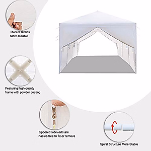10'x30' Outdoor Party Wedding Tent Canopy Waterproof Camping Gazebo, White Outdoor Gazebo Canopy Wedding Party Tent 8 Removable Walls (US Shipping)