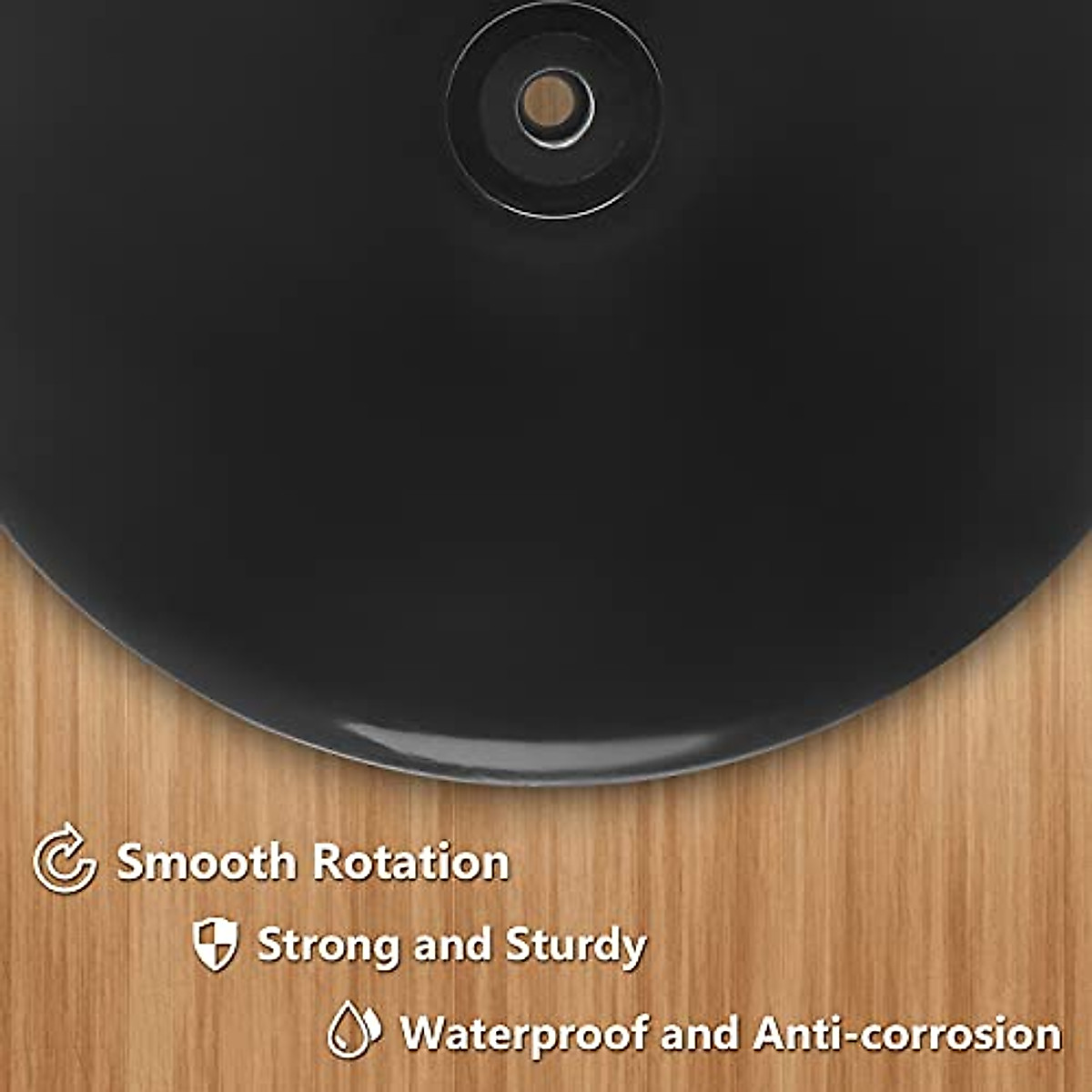 Jersvims 2Pcs 4 Inch Acrylic Cabinet Turntable Platter, Black Turntable Organizer Round Rotating Plate for Kitchen Pantry Cabinet Desk Rack Spice Cake Cookie Decorating