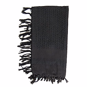 Tapp Collections Premium Shemagh Head Neck Scarf - Black/Black