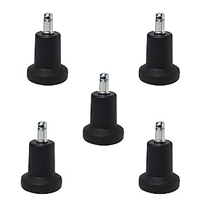 5PCS High Profile Bell Glides 2.5" Replacement Office Desk Chair or Stool Swivel Caster Wheels,Easy Conversion from Wheeled Casters to Stationary Feet to Protect Wood or Hardwood Floor