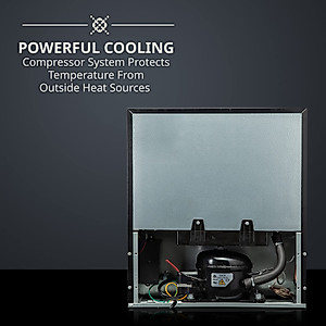 Ivation 12 Bottle Compressor Wine Cooler Refrigerator w/Lock | Large Freestanding Wine Cellar For Red, White, Champagne or Sparkling Wine | 41f-64f Digital Temperature Control Fridge Stainless Steel