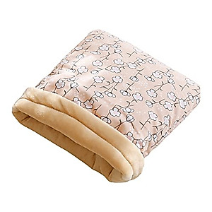 KOqwez33 Hamster Sleep Pouch Small Pets Sleeping Pouch Bed Windproof Lovely Light Pink
