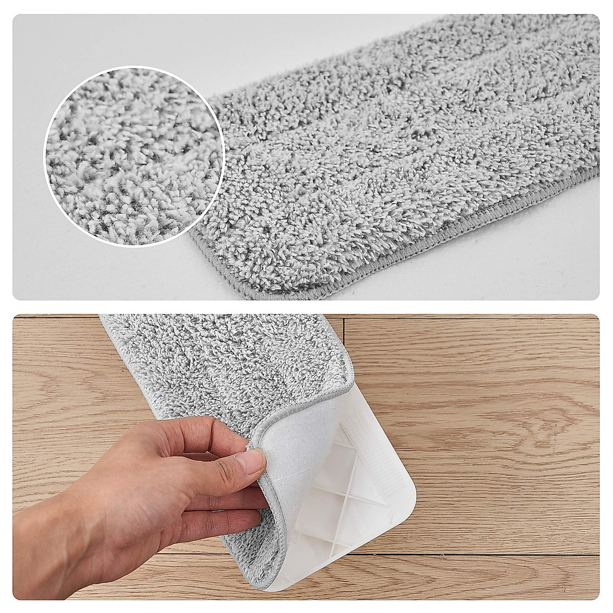 True & Tidy MP-360 Round, Flat, and Squeegee Microfiber Mop Pad Replacement Set for SPRAY-360 Clean Everywhere Spray Mop Kit, Machine Washable up to 100x, 1 Set