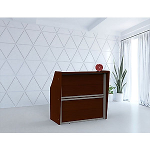 Linea Italia Office Reception Desk, 48" x 24" x 45", Cherry