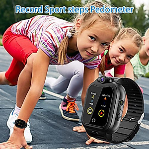 Engpure Kids Smart Watch Girls Touchscreen - 90°Rotatable Camera Bluetooth Radio, Boysl Birthday Gifts for 3-10 Year Old Kids Watch Music Flashlight Pedometer Games Alarm Clock with 32GB Memory Card