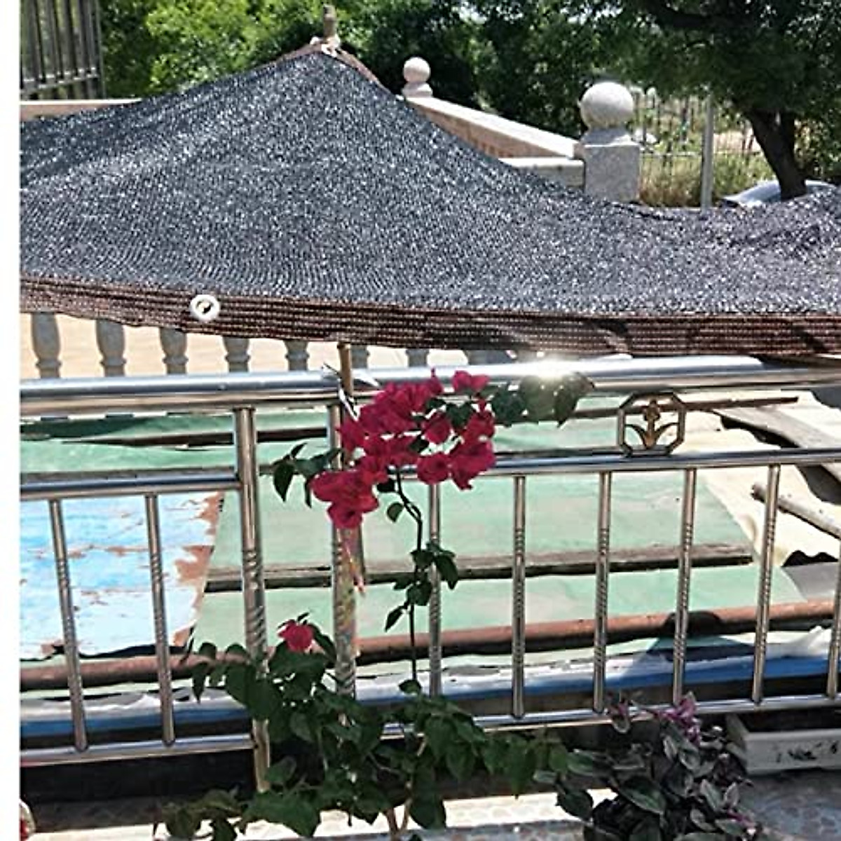 40% 6.5ft x20ft Black Shade Cloth Taped Edge with Brass Grommets Garden Sun Shade UV Resistant Sunblock Shade Net for Outdoor Plants Vegetables Greenhouse (6.5ftx20ft)