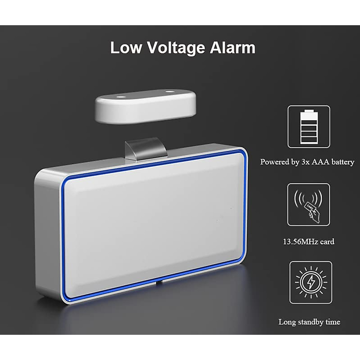Lancoon Keyless Cabinet Lock Set, Smart Electronic Hard Hidden No Drill RFID Card High Security Anti-theft for Wooden Bookcase Wardrobes Bed Lockers Office File Drawers Home Company Sauna