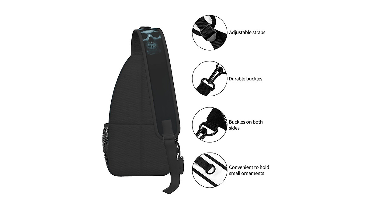 DZUAIKIT Sling Backpack Grim Reaper Reaching Print Crossbody Shoulder ...