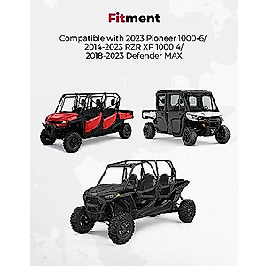 KEMIMOTO UTV Storage Bag Compatible with Pioneer 1000-6 RZR XP 1000 4 Can-Am Defender MAX Water-resistant Backseat Storage Bag 1680D Oxford cloth Backseat Organizers