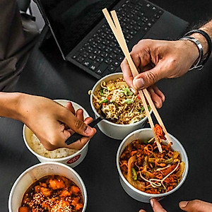 Disposable Chopsticks, 8.3 Inches Natural Bamboo Chopsticks, Sleeved and Separated - Pack of 50 Pairs