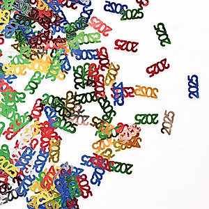 Beistle 1.5 OZ Colorful 2025 Confetti for Graduation Decorations and New Year's Eve Party Supplies