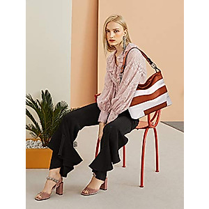 MKF Hobo Bag for Women - PU Leather Handbag - Womens Shoulder Bag Top Handle Fashion Pocketbook Purse Mustard