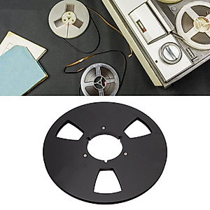 Opening Machine Parts, 1/4 10 Inch Empty Tape Reel Opening Machine Parts, 1/4 10 Inch Empty Tape Reel Aluminum Alloy Reel Tape Recorder Accessory Empty Disc Opening Machine Parts for Nab(Black)