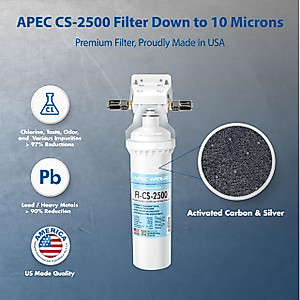 APEC Ultra High Capacity Under Sink Water Filtration System - Premium Quality US Made Filter (CS-2500)