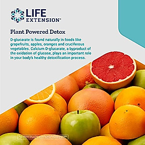 Life Extension Calcium D-glucarate 200mg - Detox, Liver Health Supplement - Supports Healthy Inflammatory Response - Once Daily, Gluten-free, Non-GMO, 60 Vegetable Capsules