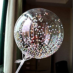 Big Balloon Stick with Cups, 20 Pcs 27" Long Large Clear Balloon Holder Stick Stand for LED Bobo Balloons Sticks 10 inch to 36 inch Mylar Balloons/Foil Balloons/Latex Balloons