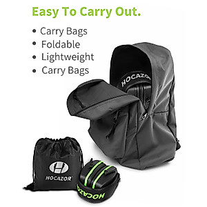 Hocazor Shooting Ear Protection NRR 26dB Suit for Shooters Hunting Range Racing Concert Sports Events Airports - Black&Green HO1006