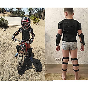 Reomoto Kids Full Body Protector Youth Dirt Bike Gear for Motorcycle Cycling Skiing Motorbike Riding Bike Vest with Knee Elbow Protectors